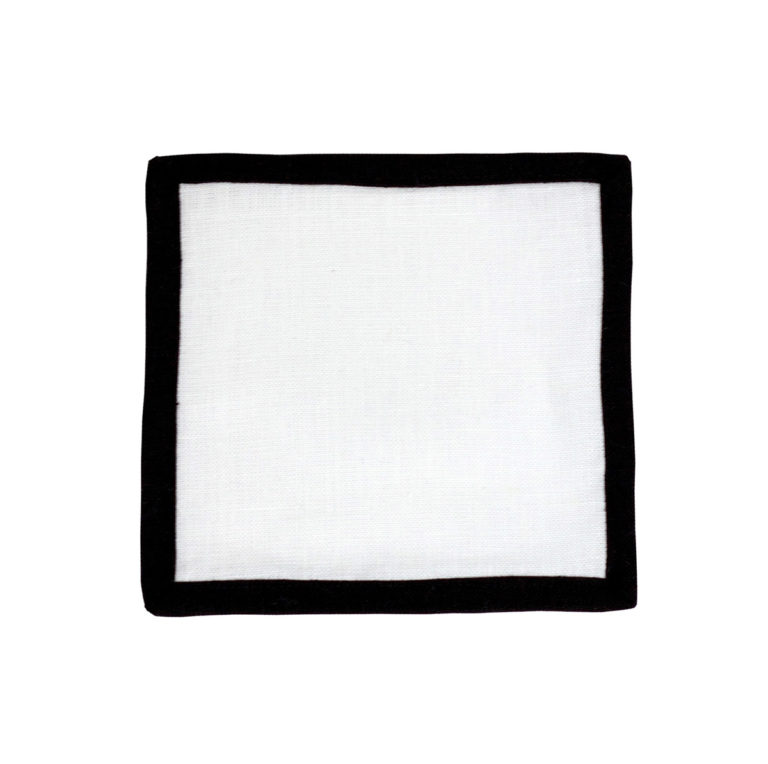 Narrow Border Cocktail Napkin - Lip Service Napkins