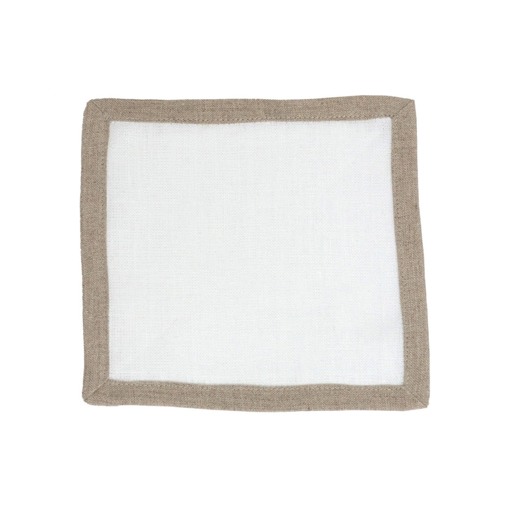 Narrow Border Cocktail Napkin - Lip Service Napkins