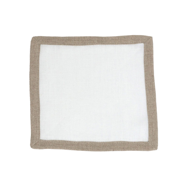 Narrow Border Cocktail Napkin - Lip Service Napkins